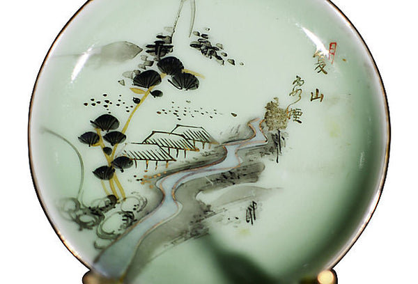 Set of 4 Antique Japanese Painted Plates | FEA Home