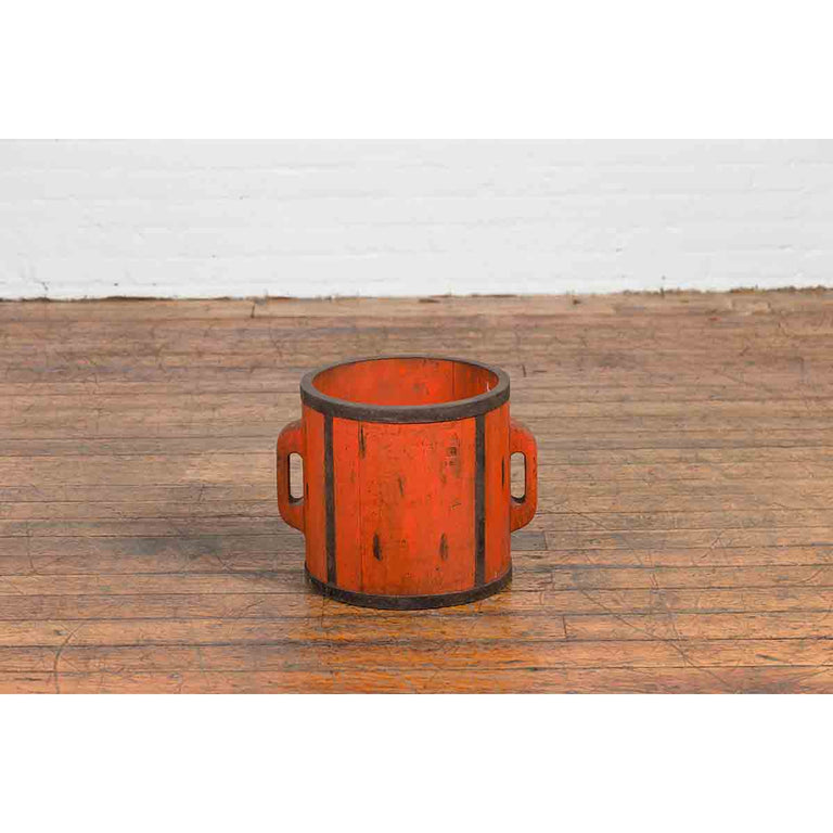Early 20th Century Orange Grain Measuring Cup | FEA Home