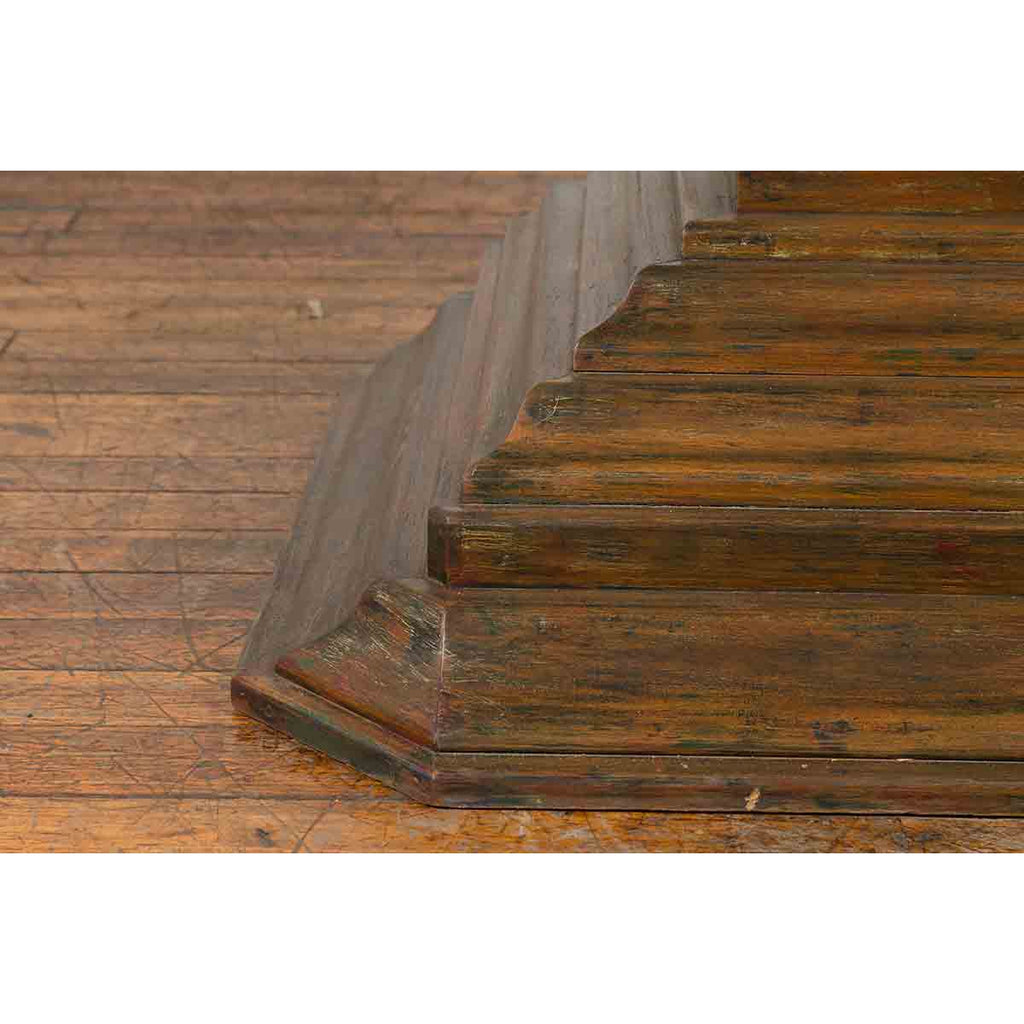 Vintage Pagan Dynasty Style Console Pedestal Table | FEA Home