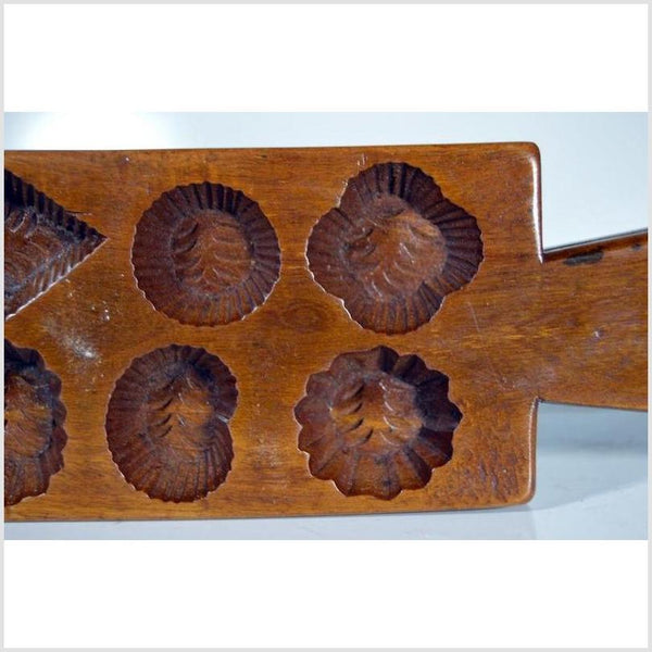Antique Chinese Rice Mold – Mixed Geometric & Floral Cavities, Eight ...