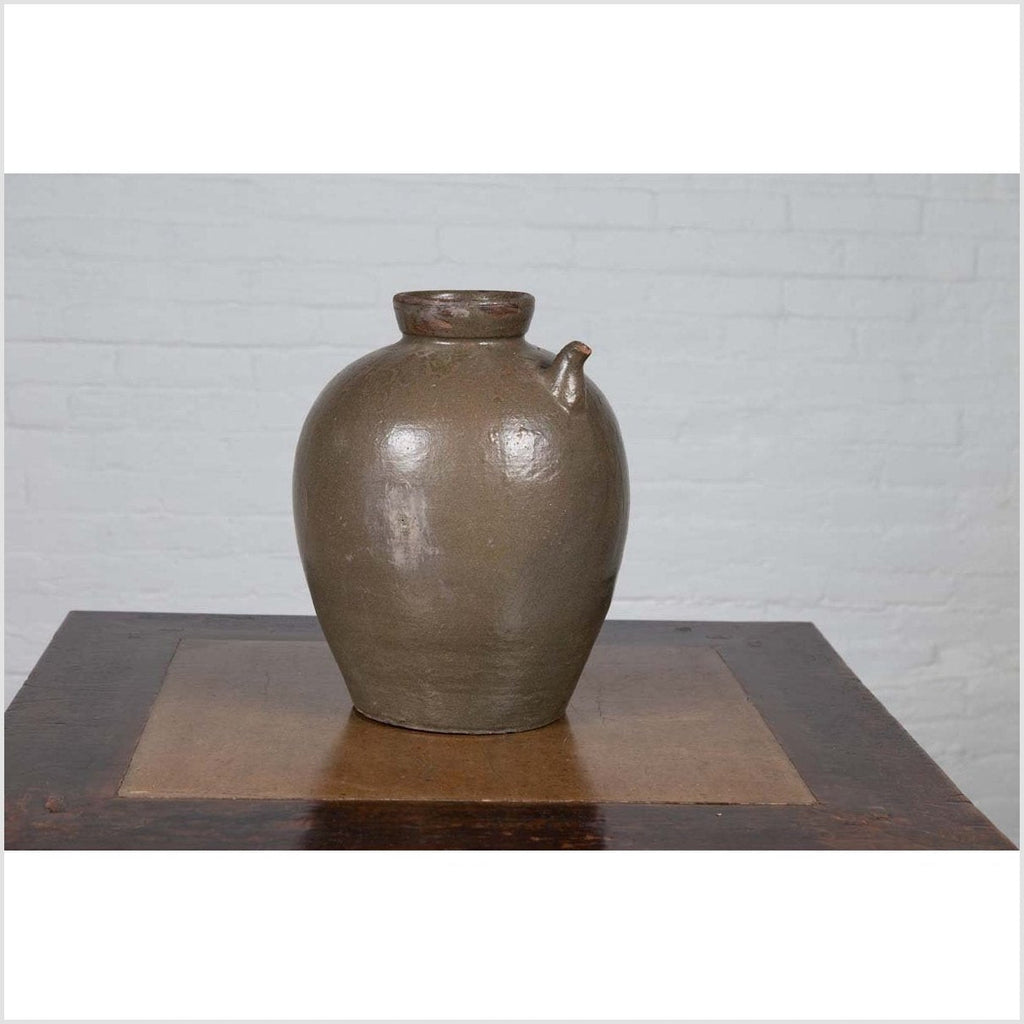 Chinese Qing Dynasty Glazed Water Jug with Petite Spout | FEA Home