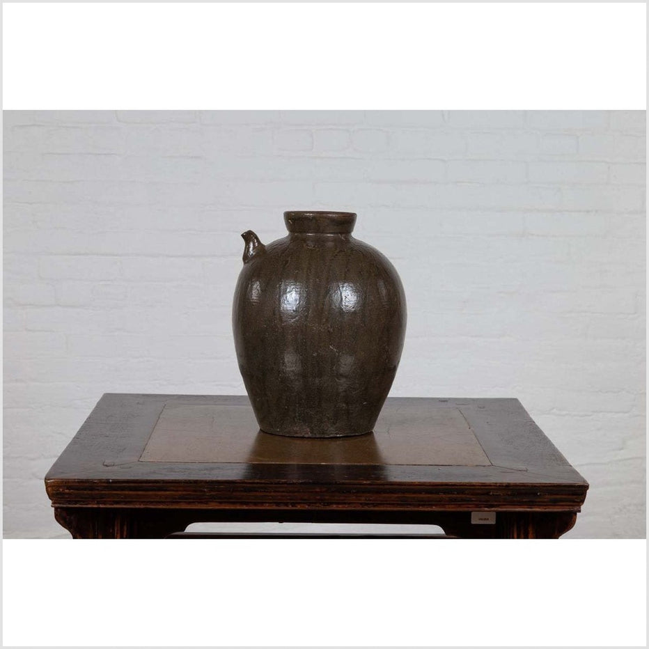 Chinese Qing Dynasty Glazed Water Jug with Petite Spout | FEA Home
