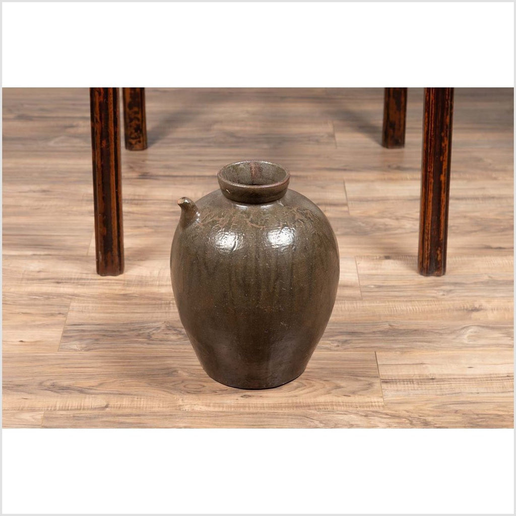 Chinese Qing Dynasty Glazed Water Jug with Petite Spout | FEA Home