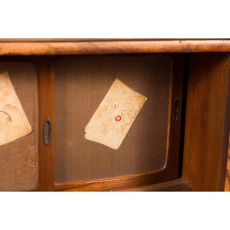 Japanese Taishō Period Hinoki Cypress Wood Open Bookshelf | FEA Home
