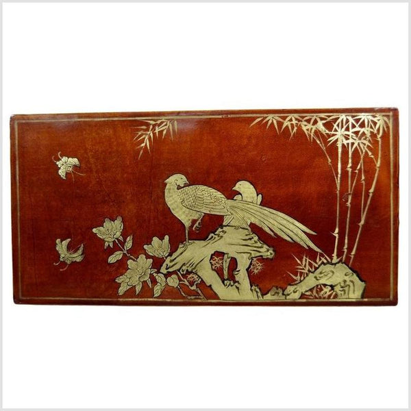 Vintage Chinese Hand Painted Lacquered Dowry Box